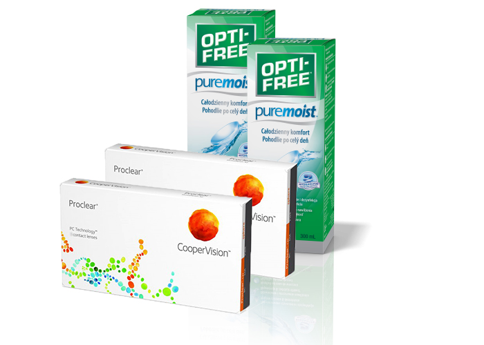 Proclear (2x6 unid)+Opti-Free 2x300ml) Lentes de Contacto CooperVision